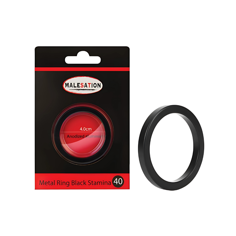 MALESATION - ANEL PENIANO METAL RING BLACK STAMINA 40 | Flame